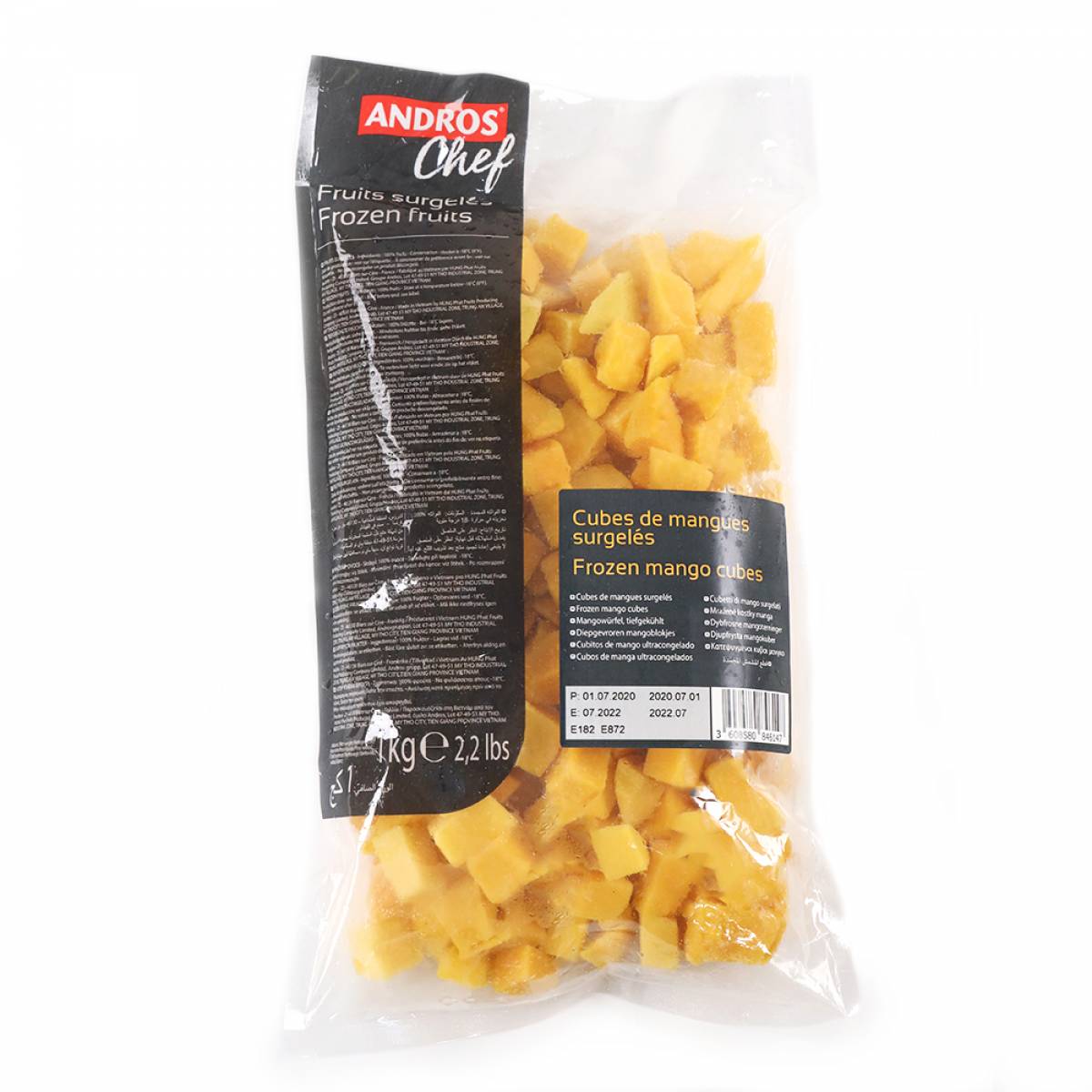 Andros Mango Cubes Frozen
