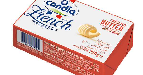 Candia Unsalted Butter Block 82% Fat (200g)